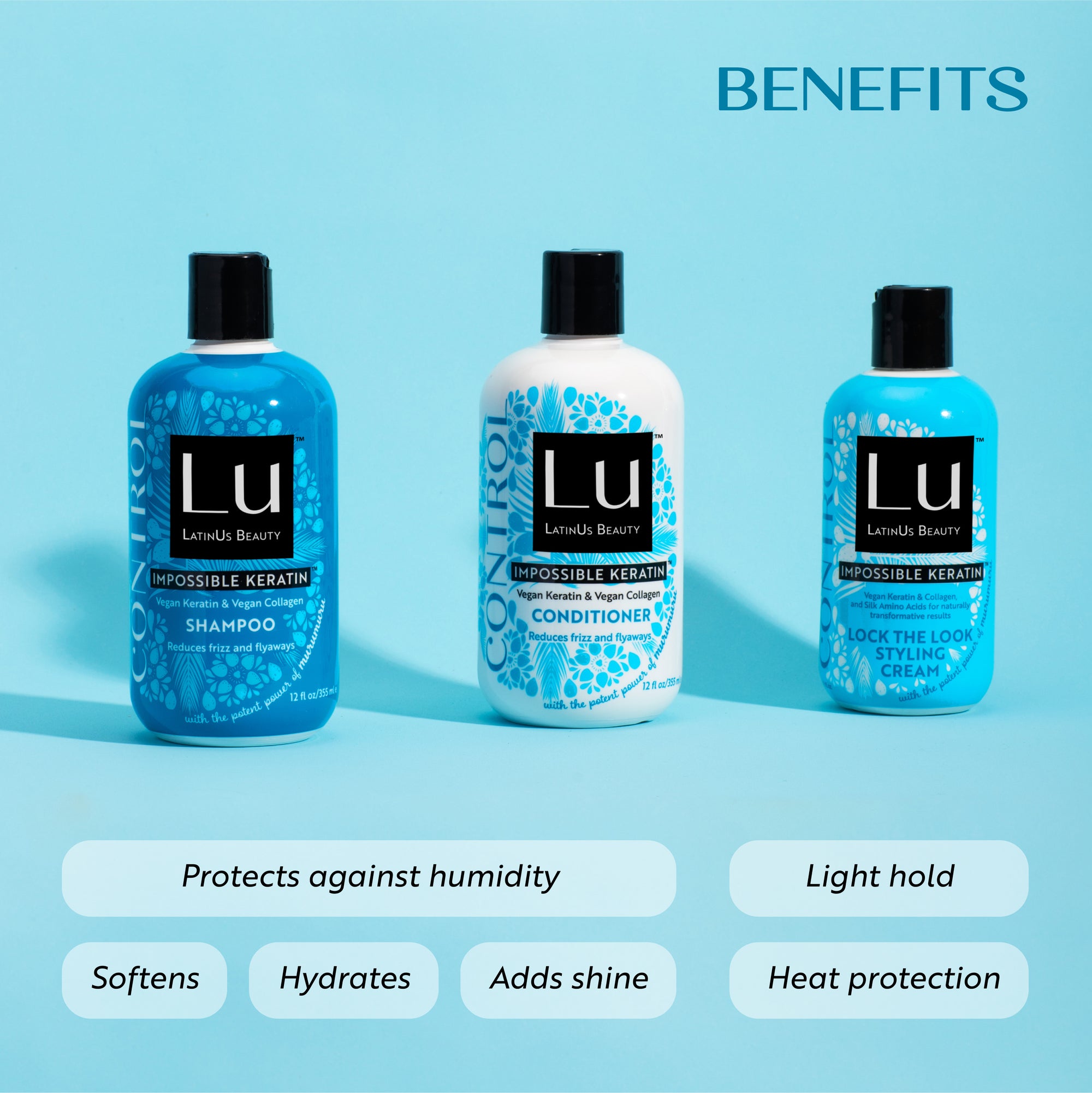 Control Collection: Shampoo, Conditioner and Styling Cream – LatinUs Beauty