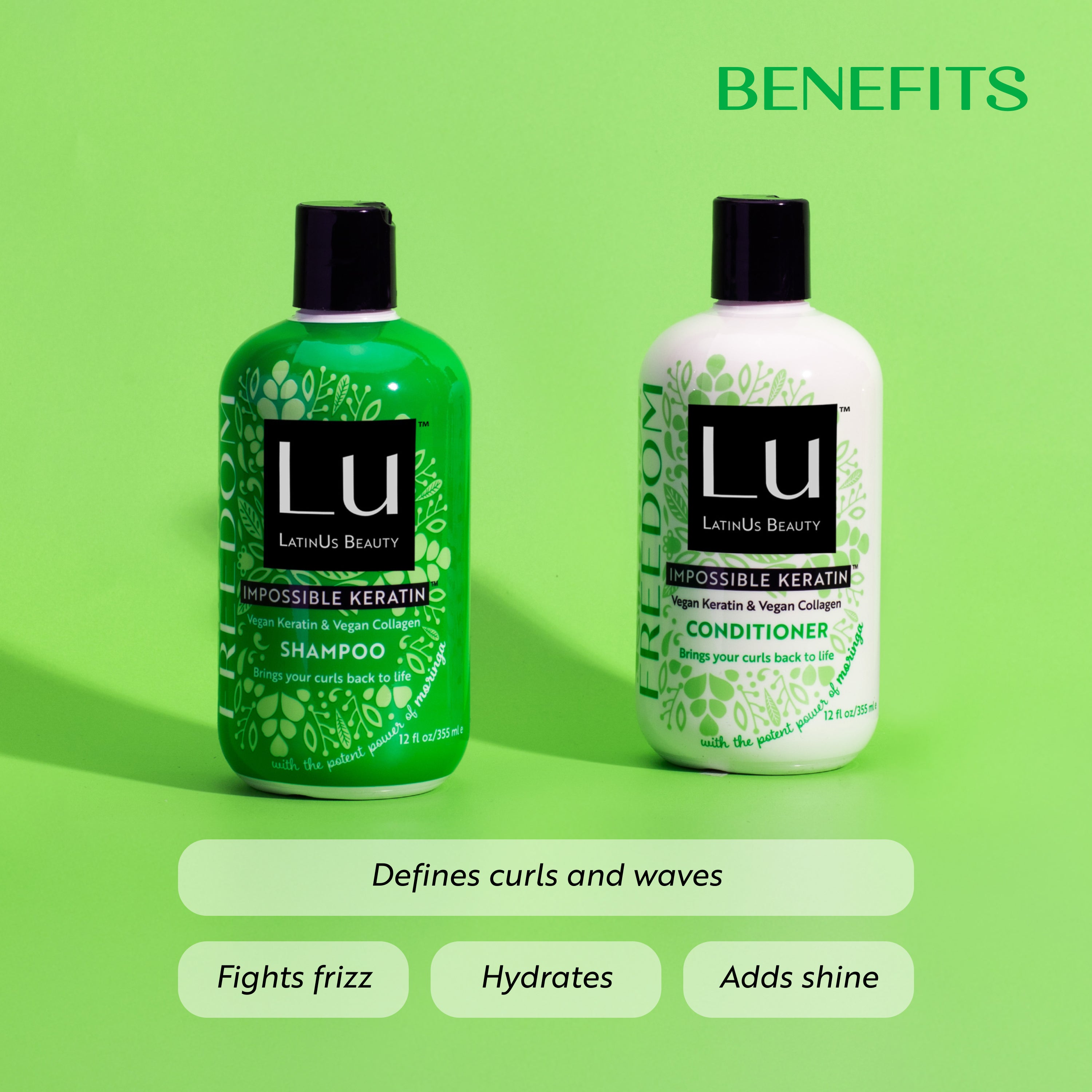 Freedom Bundle: Shampoo and Conditioner with Moringa Seed Oil & Vegan ...