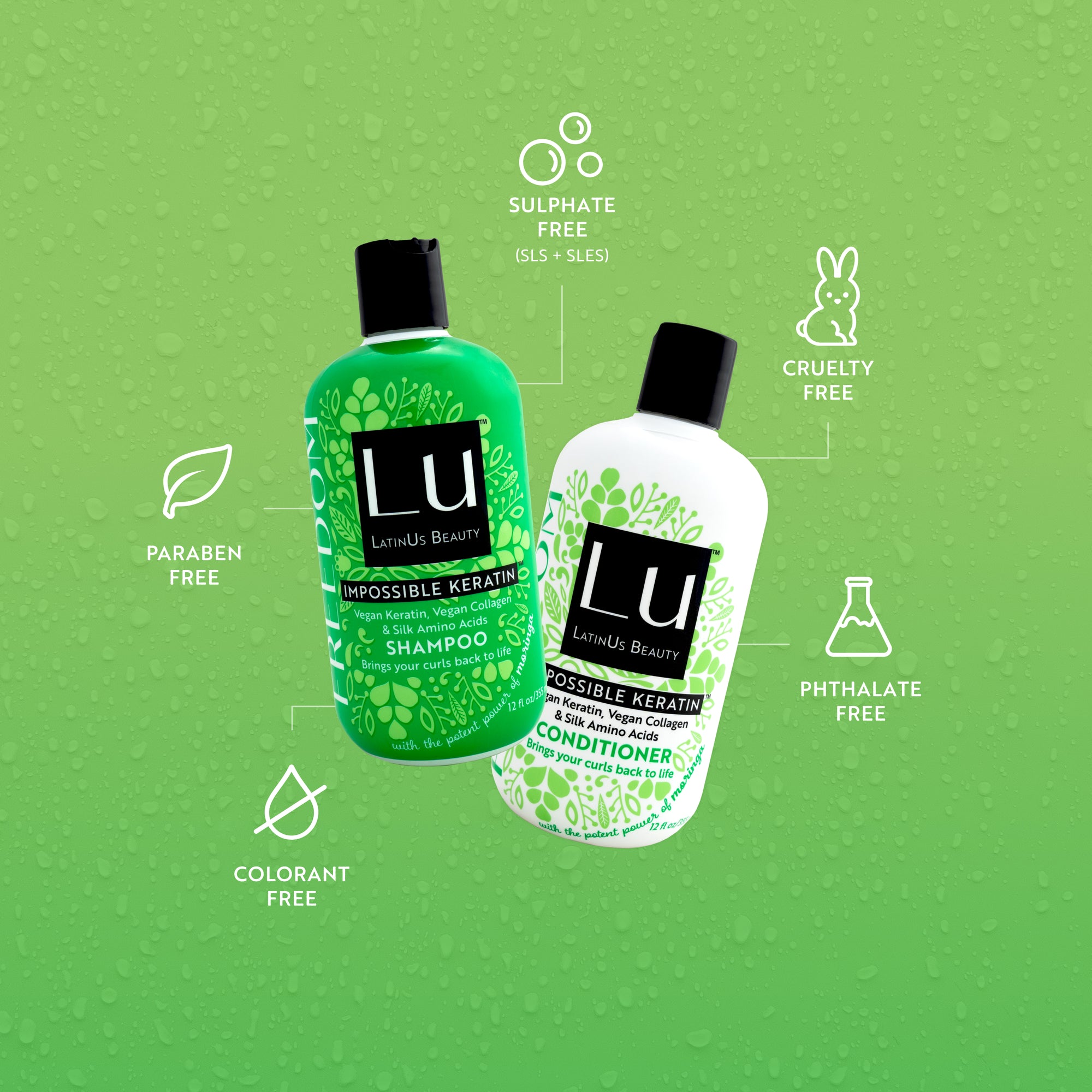 Freedom Bundle: Shampoo and Conditioner with Moringa Seed Oil & Vegan ...