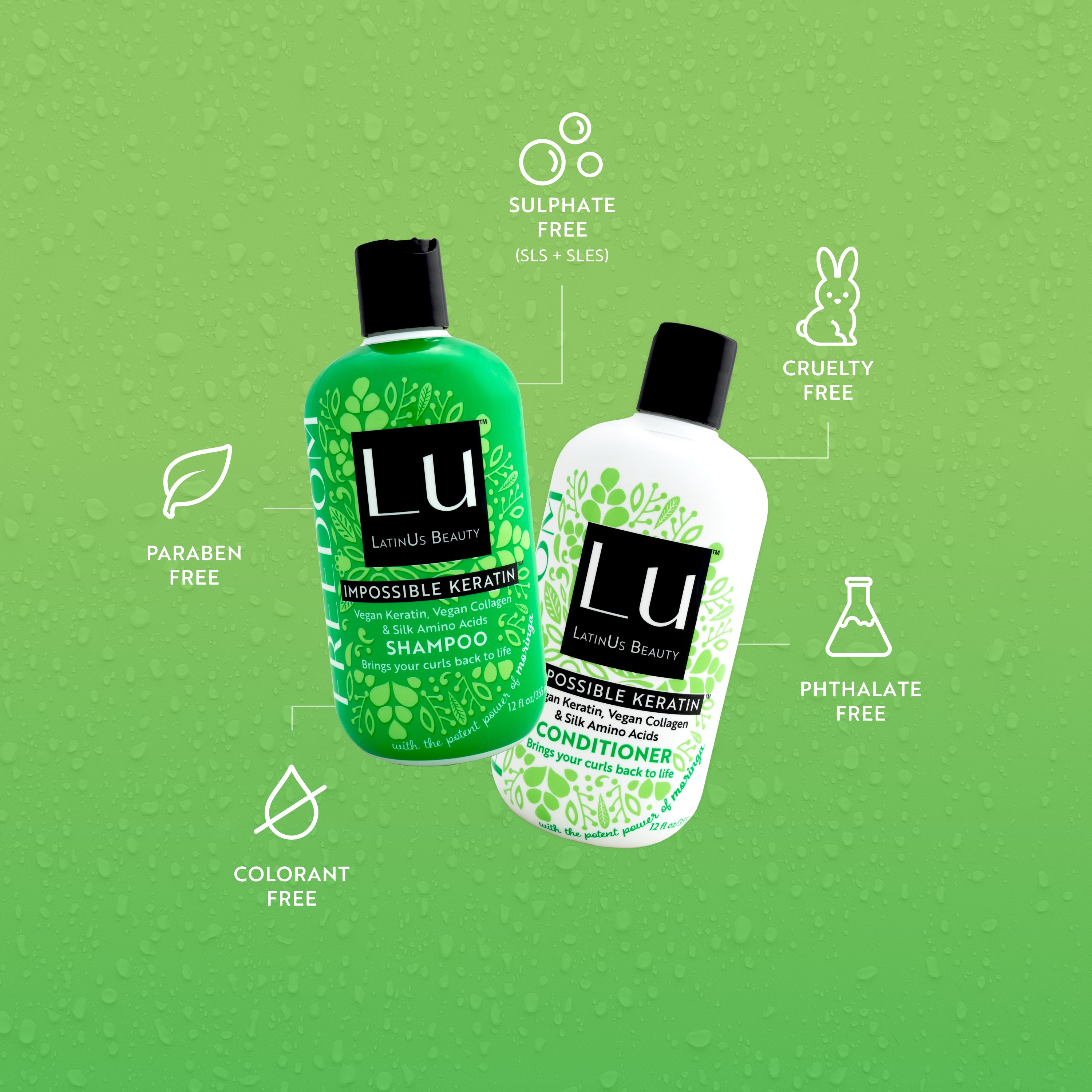 Freedom Bundle: Shampoo and Conditioner with Moringa Seed Oil & Vegan ...