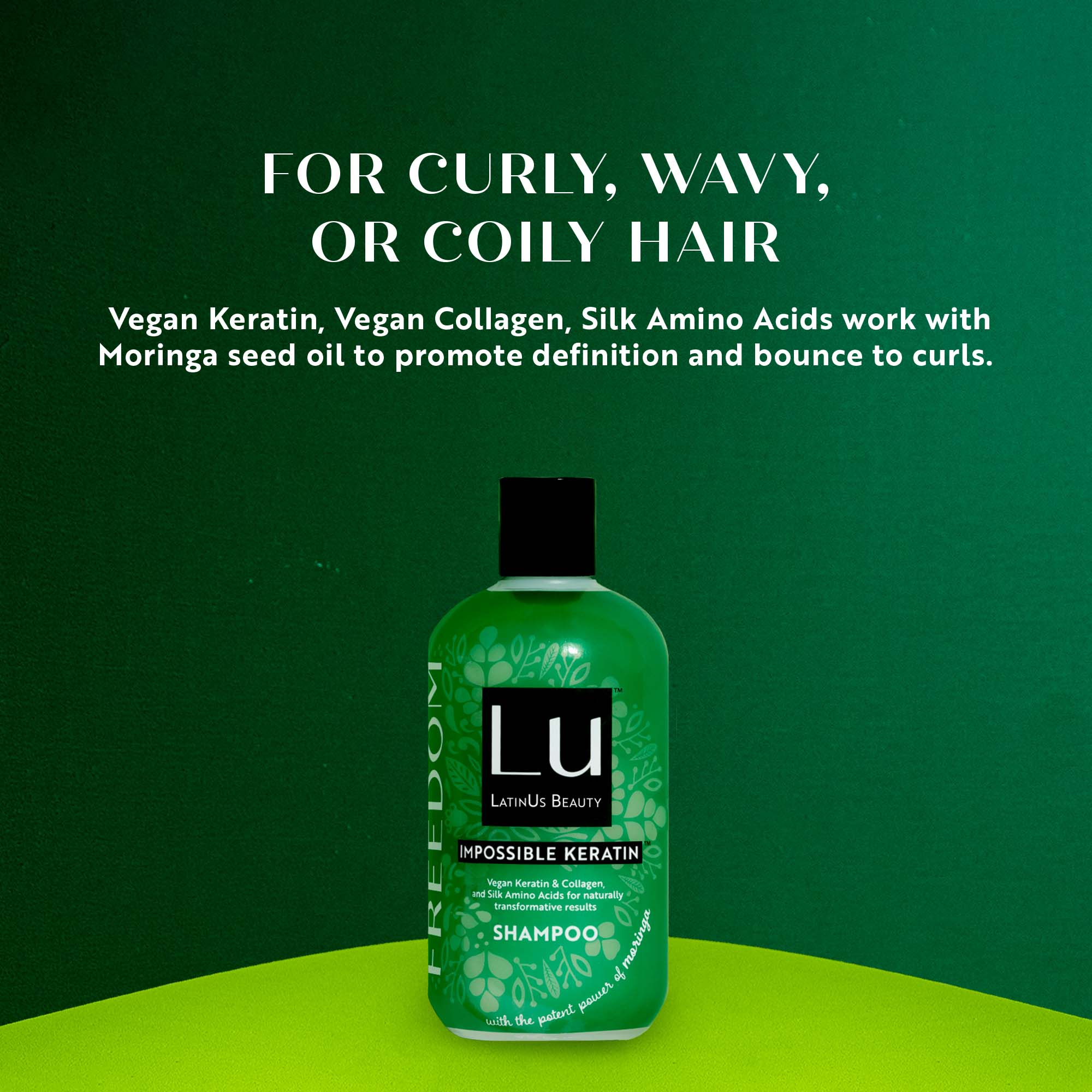Freedom Shampoo with Moringa Seed Oil & Vegan Keratin – LatinUs Beauty